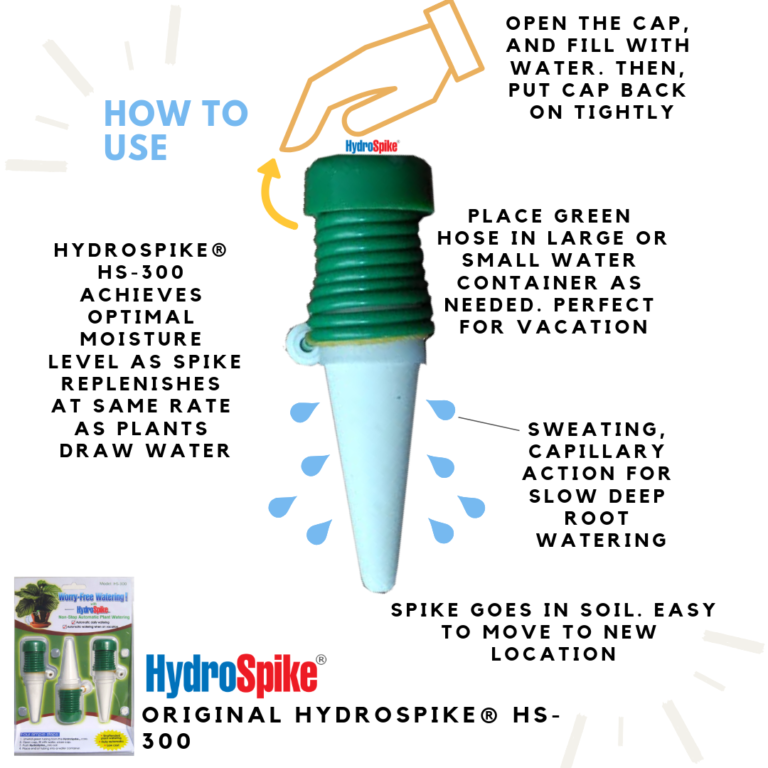 HydroSpike Original HS-300 Spikes: Worry-Free Automatic Plant Watering ...